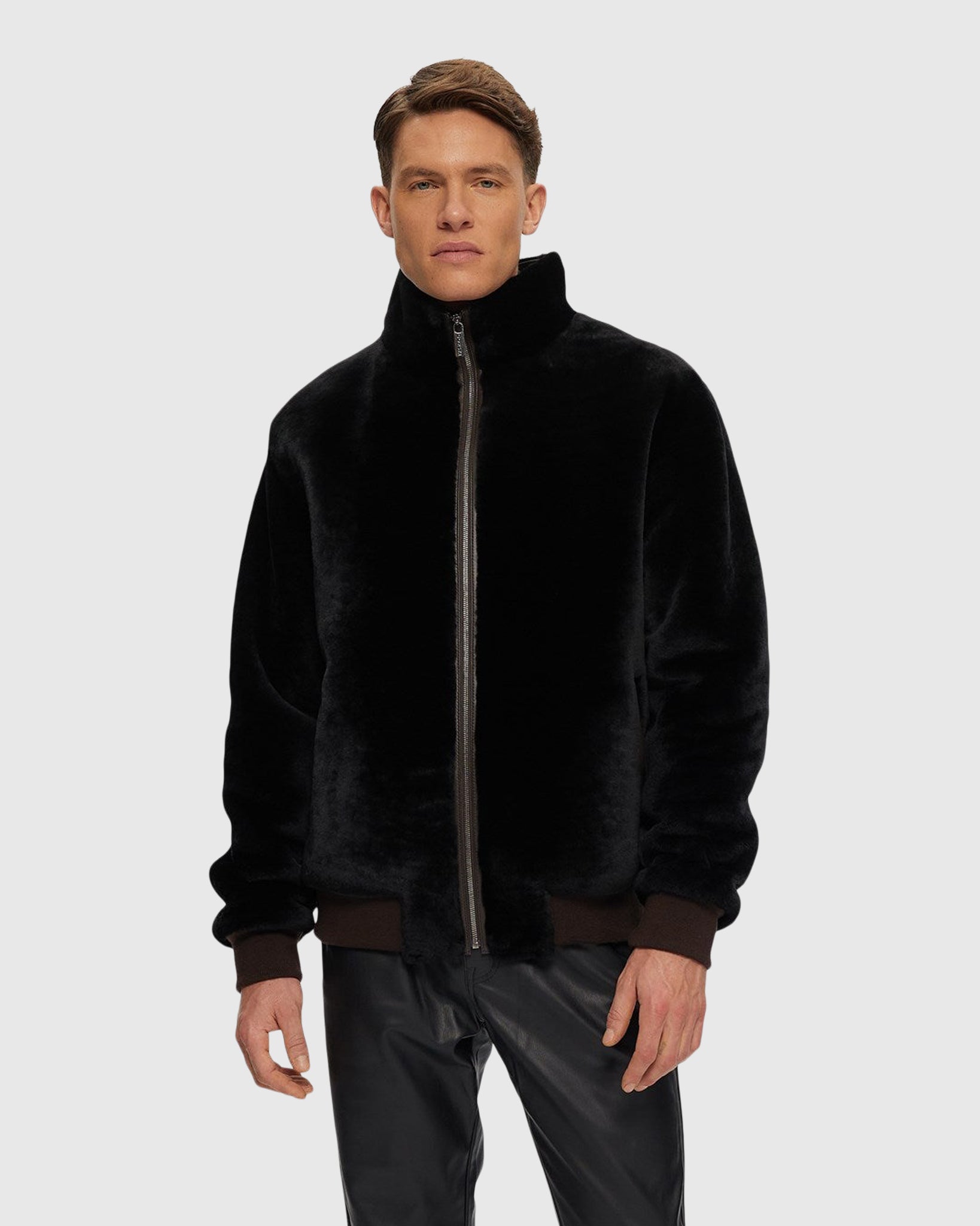 Men's Select Shearling Lamb Bomber Jacket