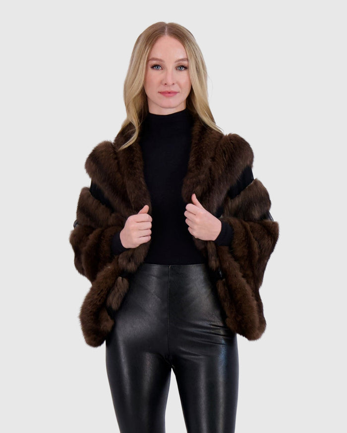 Perforated Sable Bolero