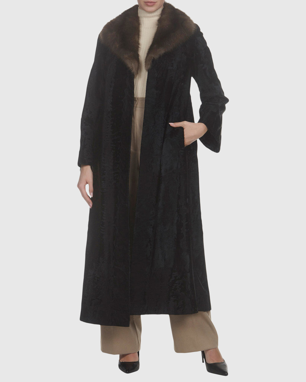 Russian Broadtail Coat with Russian Sable Collar