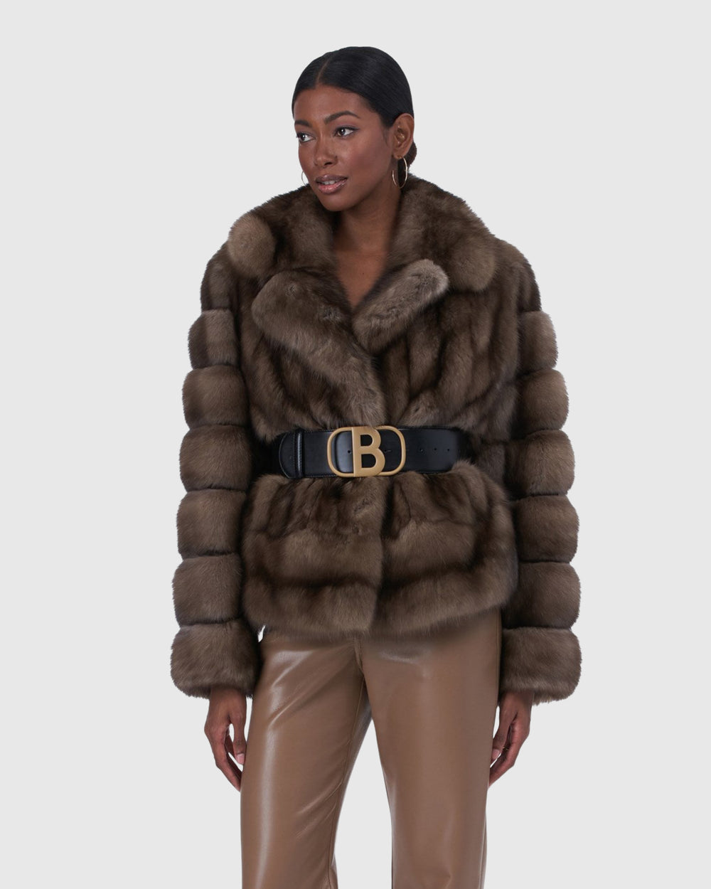 Russian Sable Jacket with Horizontal Sleeves