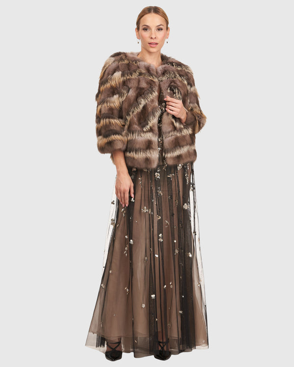 Sable and Fox Intarsia Jacket