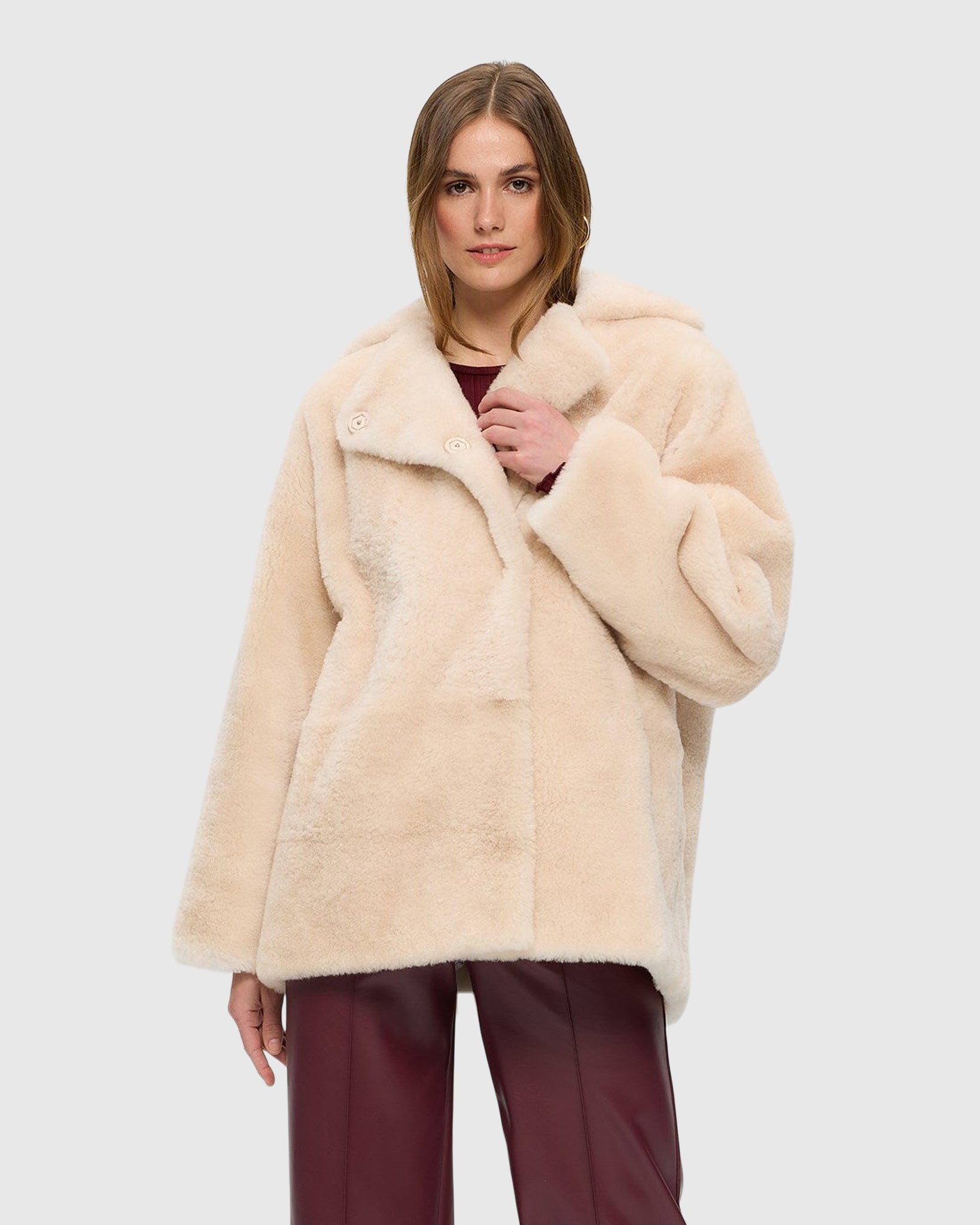 SHEARED CASHMERE GOAT JACKET